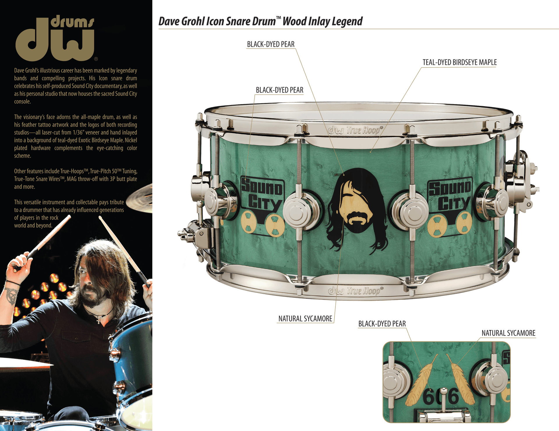 Dave Grohl DW ICON Snare Drum | Drum Workshop Inc.