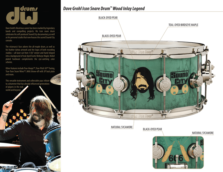 DW Dave Grohl DW ICON Snare Drum | Drum Workshop Inc.